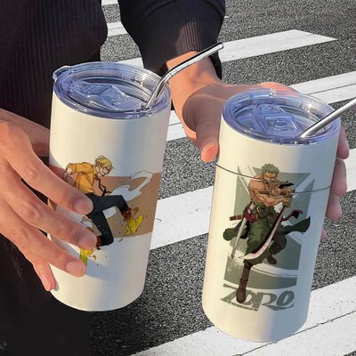 480Ml One Piece Luffy Portgas D Ace Water Bottle for Woman M