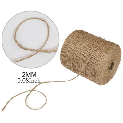 2MM 100M/lot Natural Jute Twine Cord Brown Twine Rope Jute R