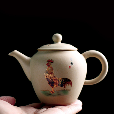 粗陶仿古茶壶单个壶小号功夫茶陶瓷壶家用喝茶泡茶茶具配件泡茶器