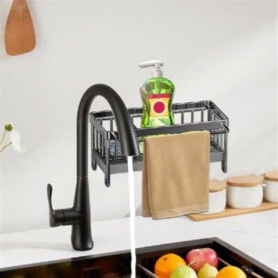 Sink Drying Rack Kitchen Brush Holder Rack Sponge Draining