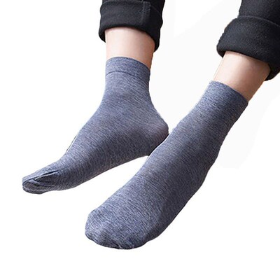 Mens Mercerized tton Socks, Mid-calf Solid lor Business Soc