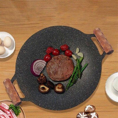 2Pcs Sapele BBQ Pan Handle Anti Scald Barbecue Pan Handle