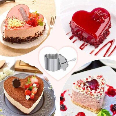 Dessert Rings Food Rings Silver Stainless Steel Ring Set,