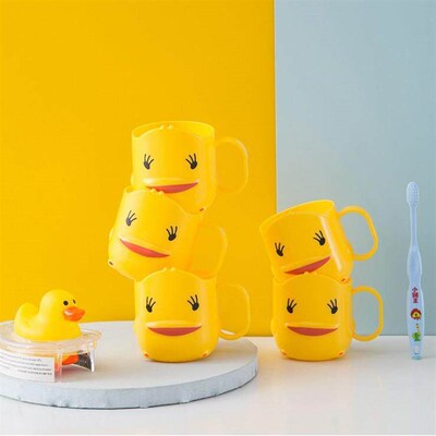 Yellow Duck Childrens Cup for Rinsing and Toothbrush Holdin