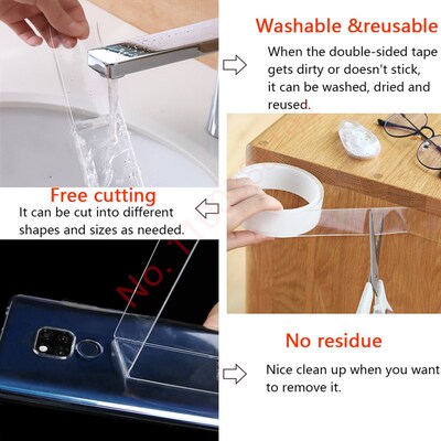 Multifunctional Double Sided Adhesive Tape Waterproof Reusab