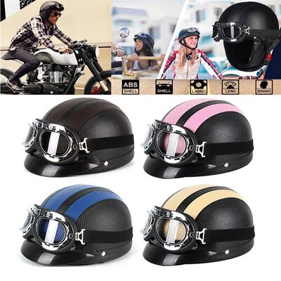 For Harley Adult Helmets Motorcycle Retro Half Cruise Helmet