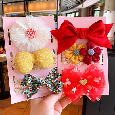 3pcs Baby Headband Stretchy Nylon Bow Baby Girl Headbands Cu