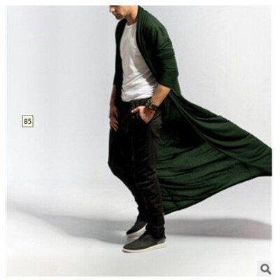 Thin Mens Mature Long Slim Long Windbreaker Casual Fashion