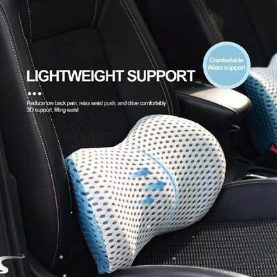 Lumbar Support Pillow Memory Foam Breathable Mesh Low Back