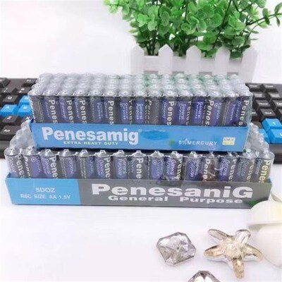Wholesale carbon-zinc dry cell batteries, sizes 5 and 7, sui