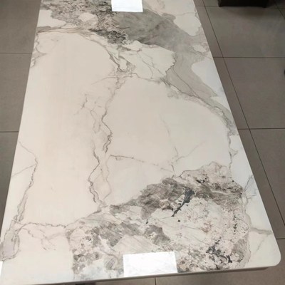 办公室茶几接待商务区小户型茶几亮光岩板茶几 1.3米长几