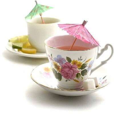 50 Pcs Disposable Umbrellas, Fruit Skewers, Cocktails,
