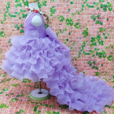 2-13T Flower Girl Trailing Wedding Dresses Children High Qua