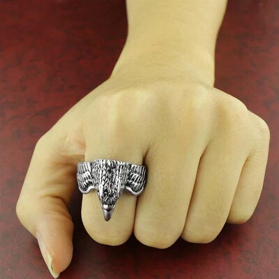 Personalized  Vintage stainless steel mens domineering Eagl