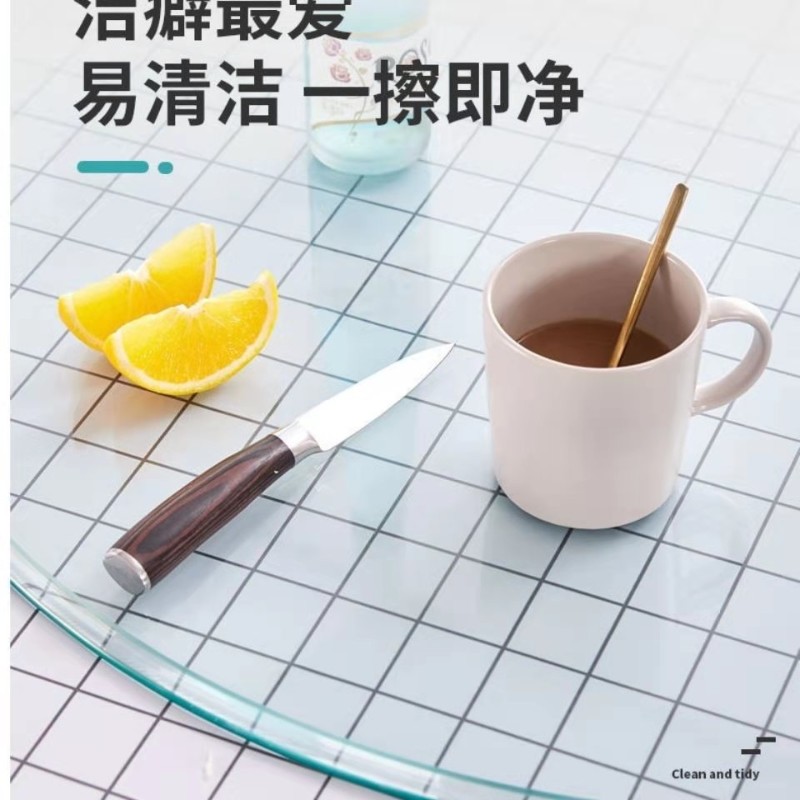 餐桌圆形钢化玻璃桌面大圆桌茶几定做透明玻璃台面圆玻璃转盘台面