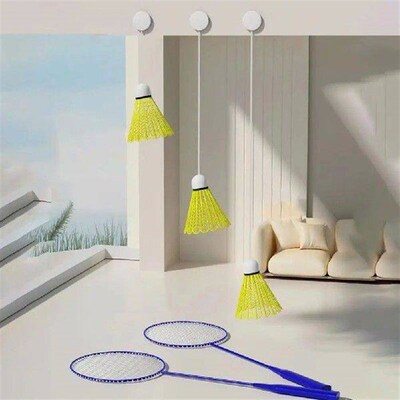 Elastic Balance Ropes Badminton Ball Trainer Practice Robot