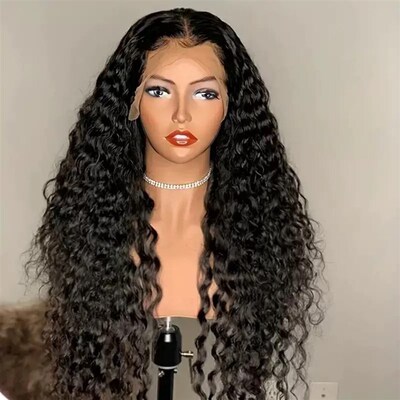 Processed Long Curly Hair Wig Front Lace Hood Fashion Wig