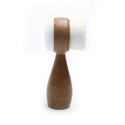 Coconut Shred Handle Facial Brush Double Sided Facial