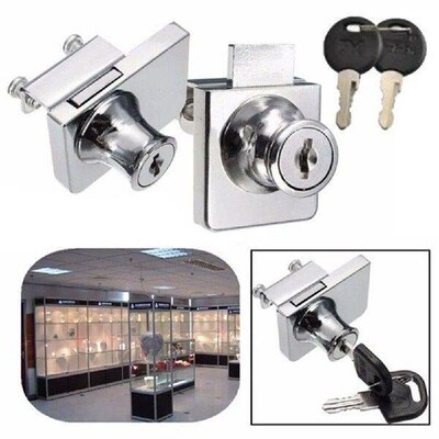 Showcase Lock Glass Display Cabinet Double Door Lock