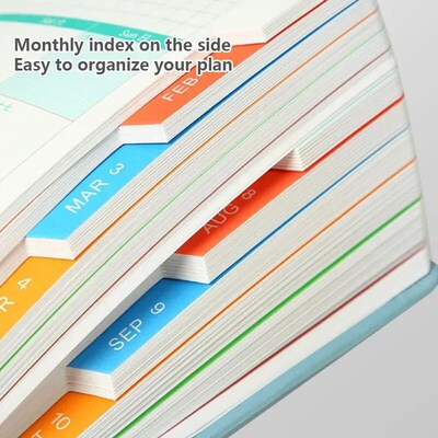 Agenda 2024 Notebook Planner Monthly Weekly A5 Leather Cover