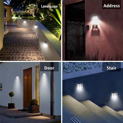 LED Solar Light Outdoor Wall Lamp  Garden Patio Pathway Fenc