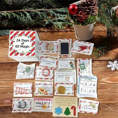 24 Days of Elf Magic Kit Activities Props Kit Fun party Acce