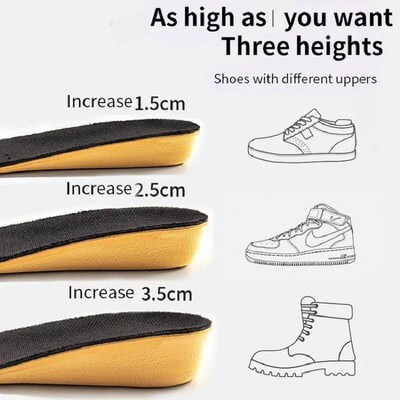 Inviiable Height Increae Inole for Women Men Heel Lift Yello