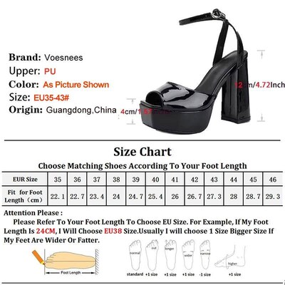 Europe and America New 12CM Chunky Heels Summer Square Toe