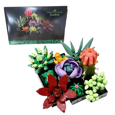 Romantic Flower Bouquet Rose Orchid succulent Building Block
