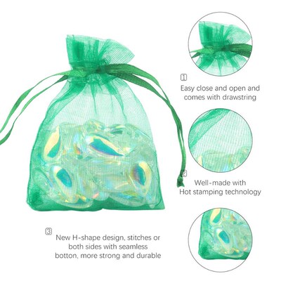 100pcs/lot Organza Bag 5*7cm,7*9cm,9x12cm Christmas Wedding