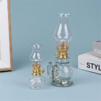 Glass Kerosene Lamp Glass Oil Lamp Vintage Oil Lamp Home
