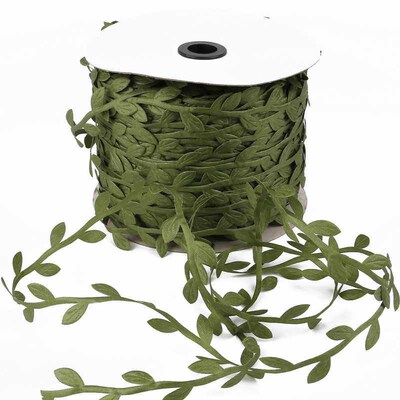 10Meter Silk Leaf-Shaped Artificial Flower Green Leaves For