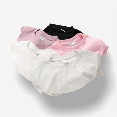 Womens Shoulder 230g Cotton Ammonia Slim Fit Short Crewneck
