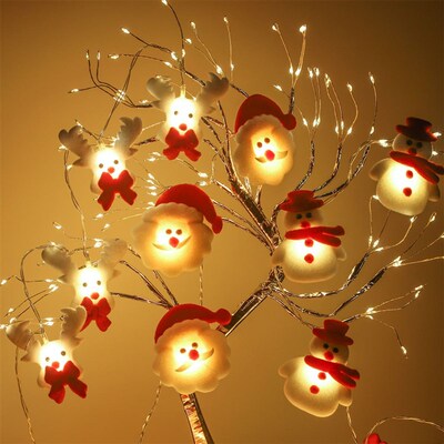 10LED String Lights Christmas Snowman Fairy Light Outdoor Ga