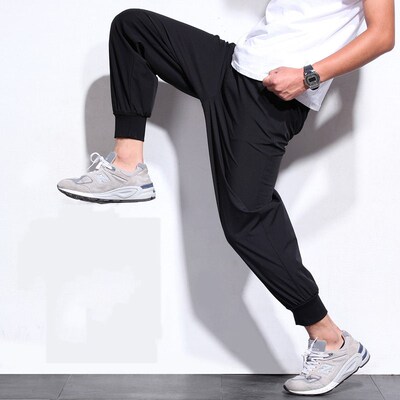 10XL Oversized Black Casual Pants Mens Breathable Sweatpants