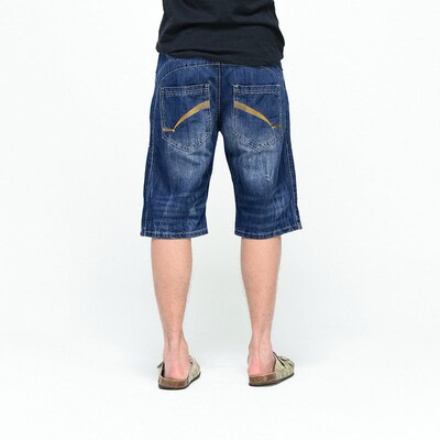 93443-1 Skateboard Pants Mens Loose Cropped Pants Fat Guy P
