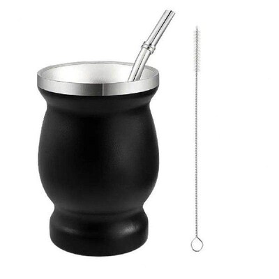 Double-wall Stainless Steel Mate Gourd Yerba Mate Brewing