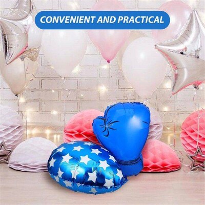 6pcs Boxing Gloves Balloons Boys Birthday Party Decorations