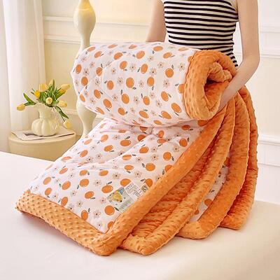 新款冬季加洗厚豆豆zjf5624被可机成秋人冬被加儿绒童被芯超保暖