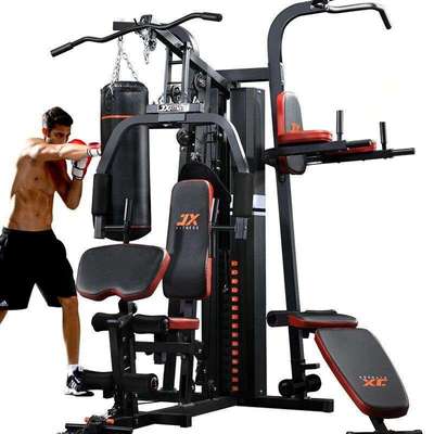 军霞JX-DZ303 家用三人站位室内组合套装多功能大型力量训练器械