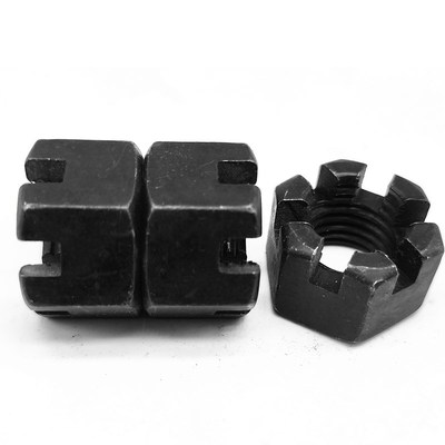 高强度开槽螺母GB6181细牙开花螺丝母细扣加厚螺帽六角罗帽M8-M42