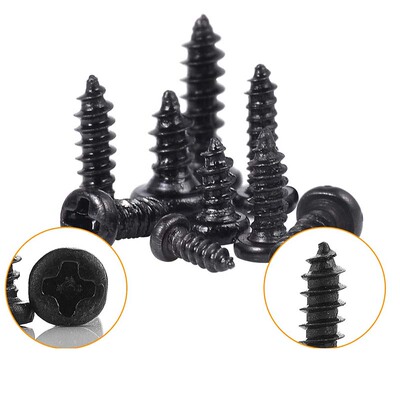 1800pcs带工具 银色PA微型圆头十字自攻小螺丝M1M1.2M1.4M1.5M1.7