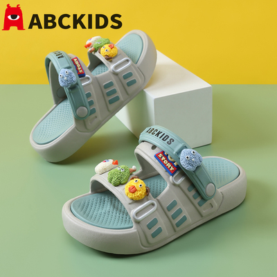 Abckids防滑防臭软底男童凉拖鞋
