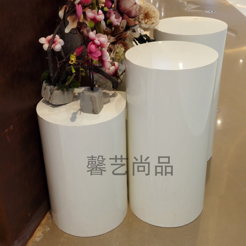 不锈钢展示台小茶几 花盆摆台金属卖场圆形鞋包陈列展台 地台