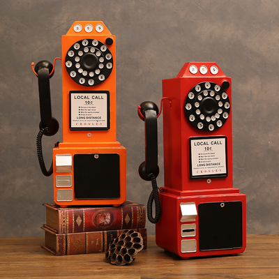 店铺墙面装饰挂件工业风民宿餐厅背景墙上复古电话机酒吧墙壁挂饰