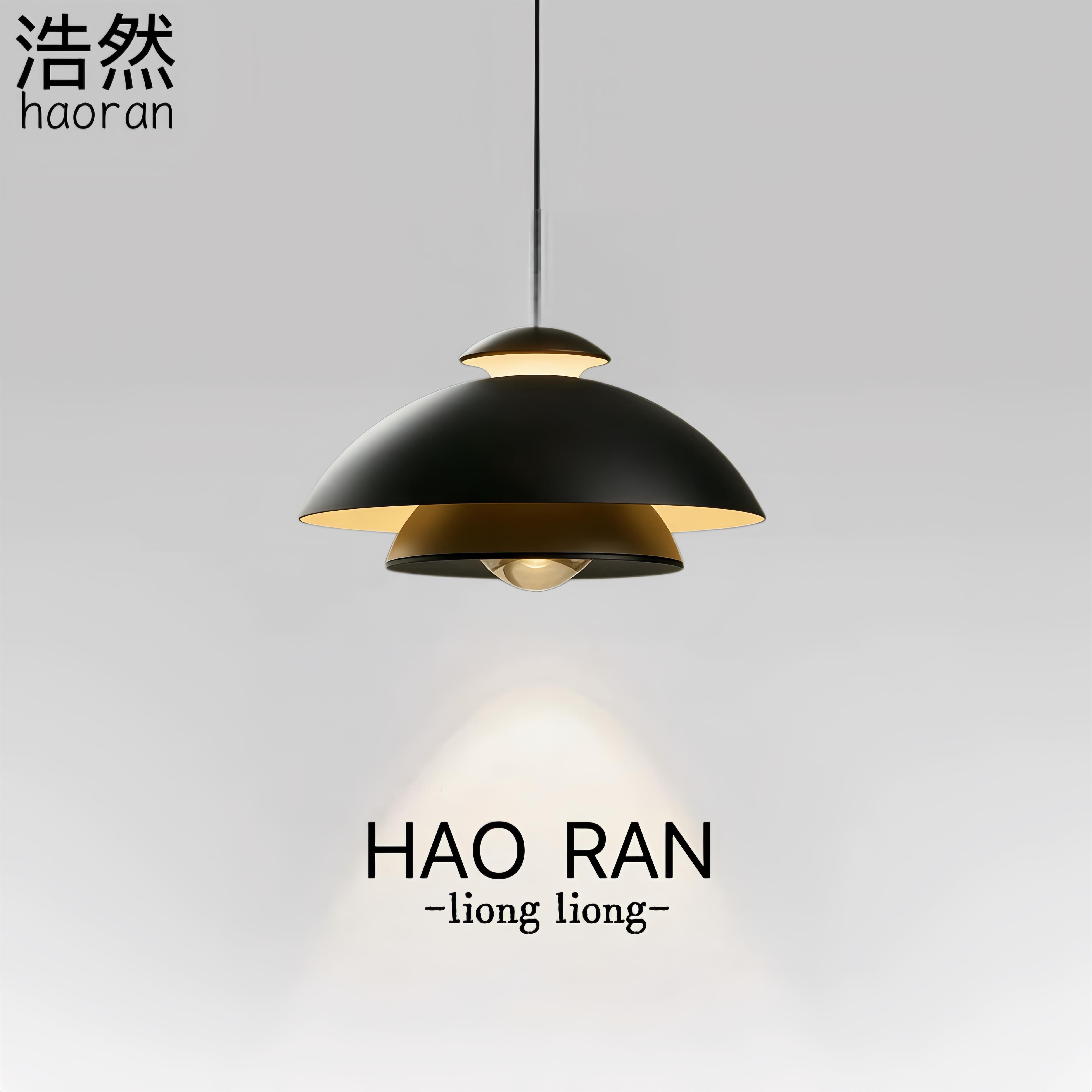 床头吊灯升降手扫创意高级现代意式轻奢玄关智能感应主卧室吊线灯