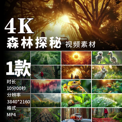原始森林日出云海树林阳光人与自然纪录片片头影像高清视频素材