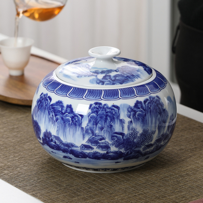 陶瓷茶叶罐密封罐大号防潮罐茶罐存茶储存罐家用绿茶红茶包装礼盒