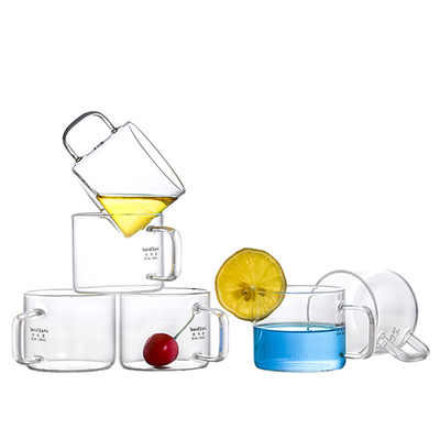 北大史玻璃茶杯小杯子品茶功夫小茶杯带把主人杯品铭杯小号6只装