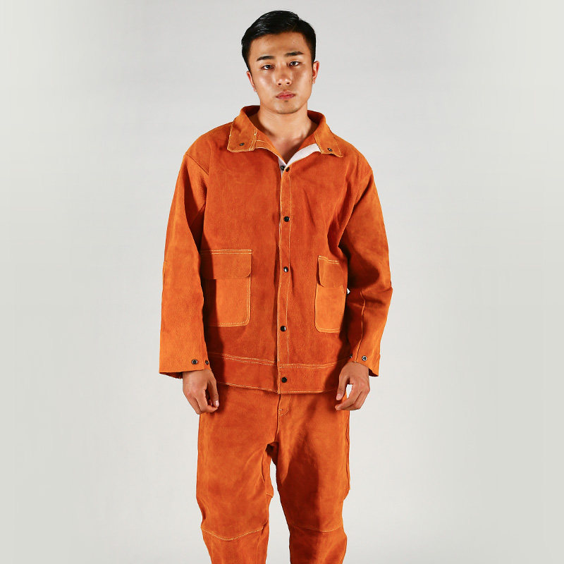 牛皮电焊工作服 围裙焊工青年防护装备防护服 阻燃隔热防烫耐高温